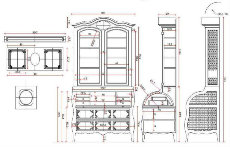 Dessin d'Architecte de Meuble - Menuiserie Desnoyer